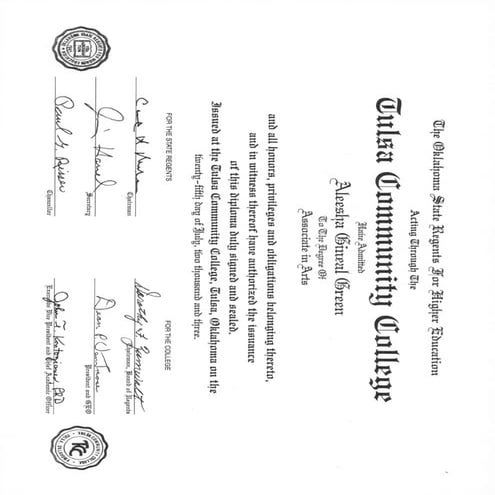 Tulsa Community College Diploma | PDF