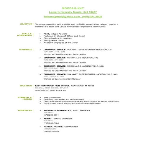 Brian Lewis revised resume | DOCX