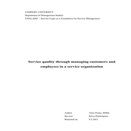 Employees role in service delivery | PPTX