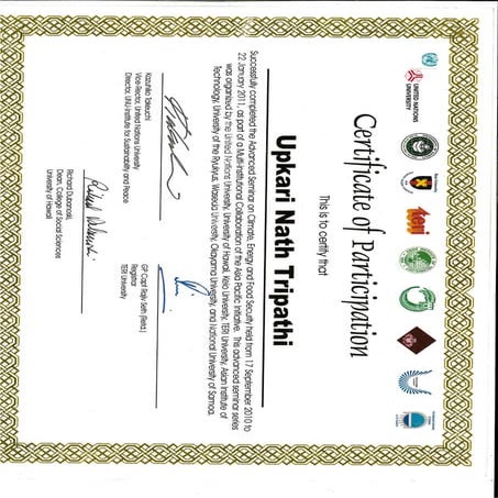 Certificate of Project at KM Sugar Mills Ltd. | PDF