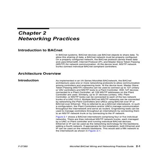 BACnet Networking Guide | PDF | Computer Networking | Computing