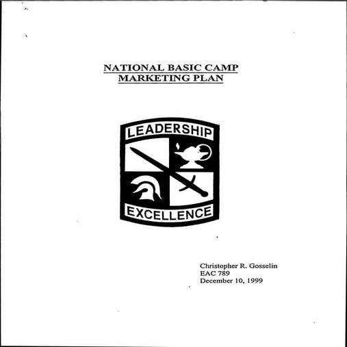 National Basic Camp Marketing Plan | PDF
