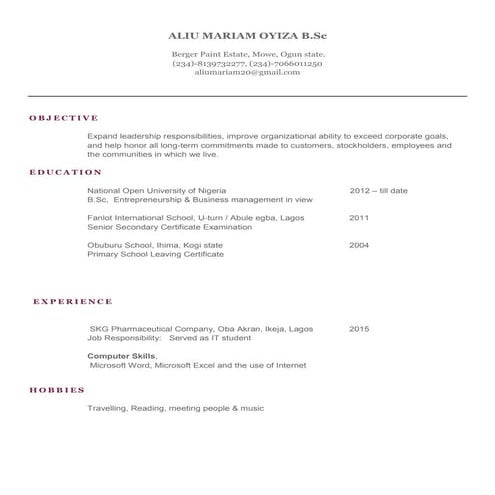 Liz ORIGINAL CV | DOCX