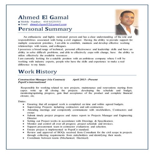 Ahmed EL Gamal CV | DOCX