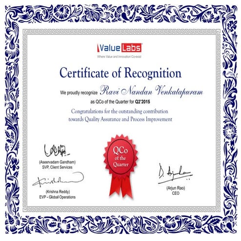 QCo of the Quarter-Q2'2015 | PPT