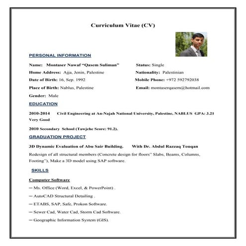 Montaser Qasem Suliman CV | PDF