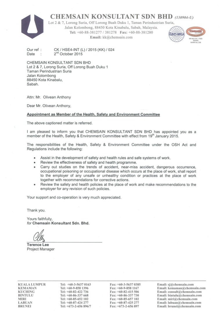 Letter Of Appointment Chemsain Konsultant Sdn Bhd Member Of The letter-of-appointment-chemsain-konsultant-sdn-bhd-member-of-the