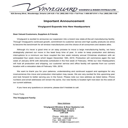 2016 Expansion Email - Final | PDF