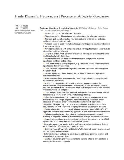 Cyril_cv | DOC | Logistics | Business