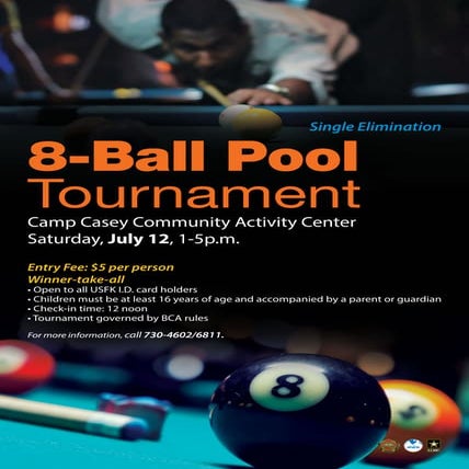 8 Ball Pool Tournament