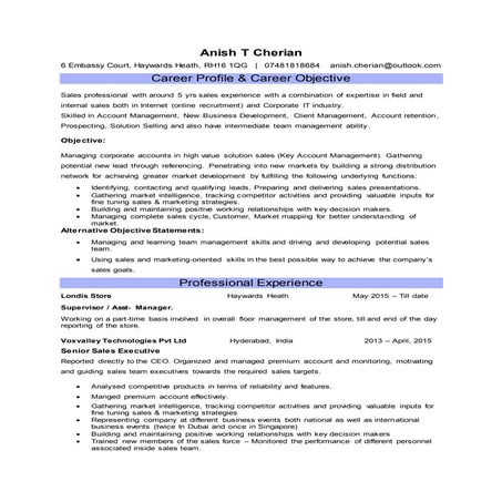 Anish T Cherian - CV | DOCX