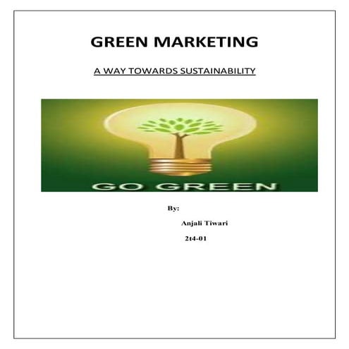Project report on green marketing | DOCX