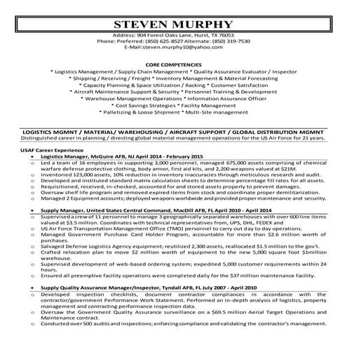 Steven Murphy - Resume | PDF