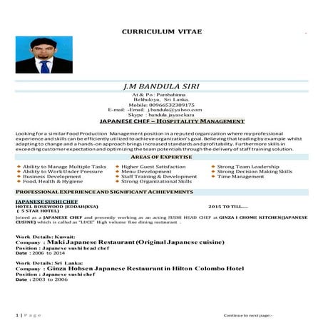 bandula cv | DOCX