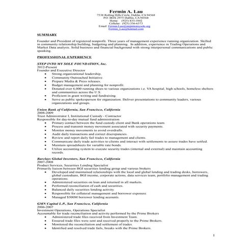 Sean Chrysostom resume | DOCX
