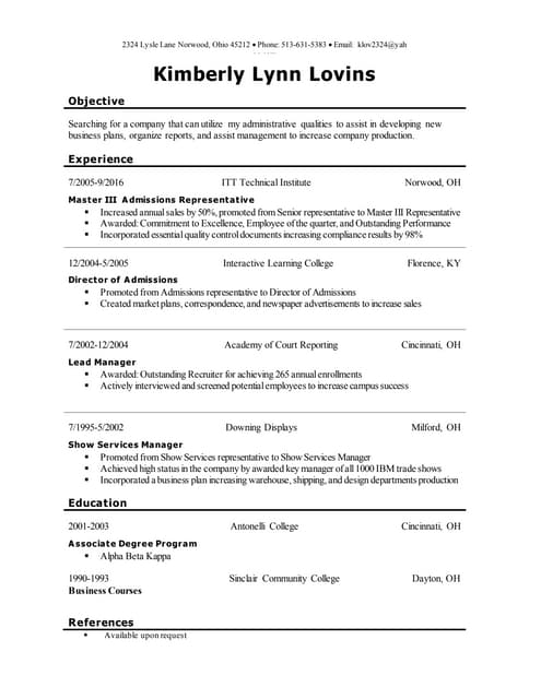 Kali Rushing resume new | PDF