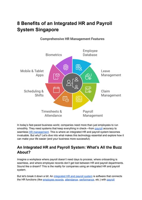 Benefits of Integrating Payroll and HR Systems | PDF | Human Resources ...