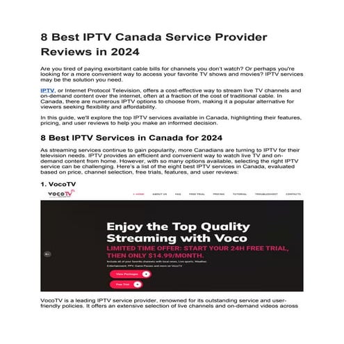 8 Best IPTV Canada Service Provider Reviews in 2024.docx