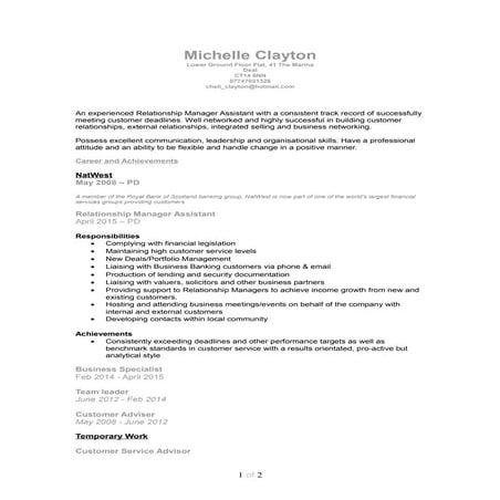Michelle CV | ODT