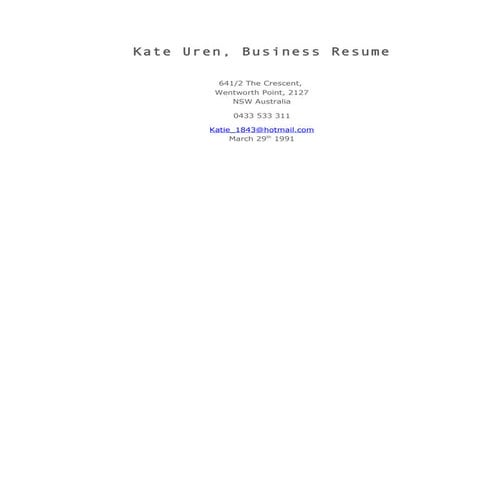resume - kate 2014 | DOC