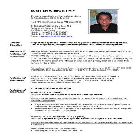 CV_Kunto S Wibowo - 2016 - Management | PDF