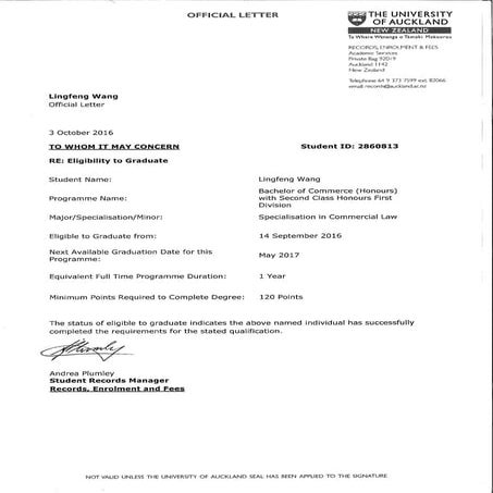 Official Graduation Letter | PDF | Graduation | Personal Celebrations ...