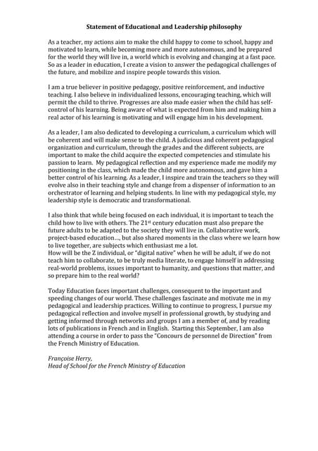 National philosophy of education | PPTX | Education