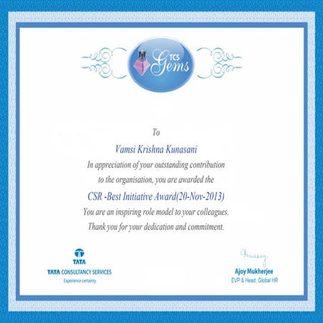 TCS_Gems_Appreciation_Certificate | PDF