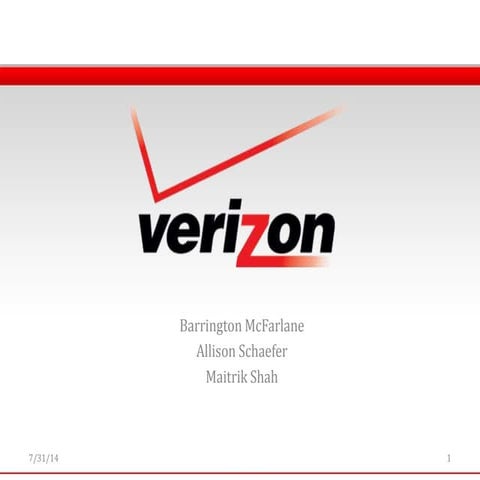 Verizon Presentation_Team9Final | PPTX | Phone Services | Home Utilities