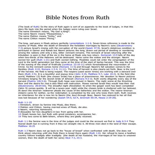 Bible Notes from Ruth | DOCX