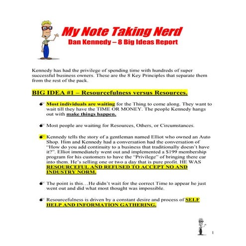 8 big ideas 1 | PDF | Business Administration | Business