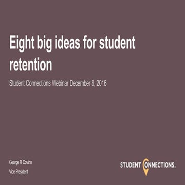 8 big ideas in student retention | PDF