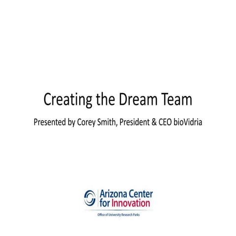 Creating the Dream Team for Your Startup | PPTX