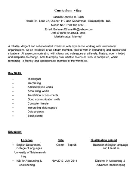 English cv | PDF