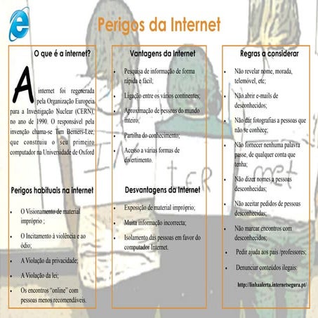 Folheto - Perigos da Internet | PDF