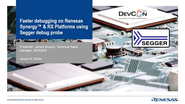 Faster Debugging On Renesas Synergy And Rx Platforms Using Segger Debug