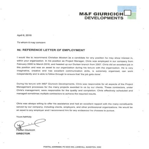 Reference Letter | PDF