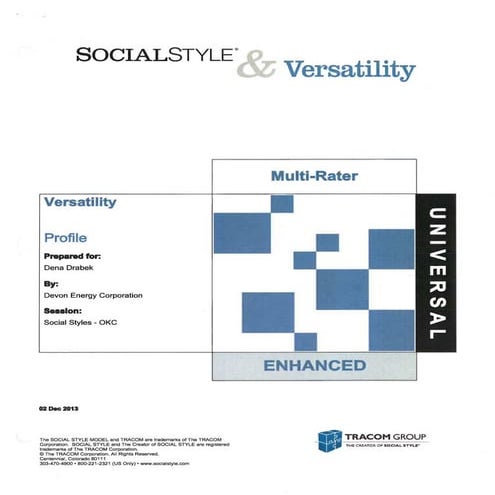 Versatility Profile | PDF
