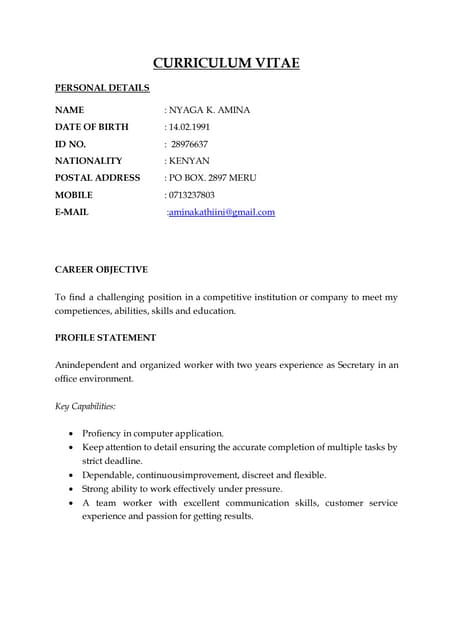 Sample Resume for OJT | DOCX | Resume Writing and Advice | Job Search