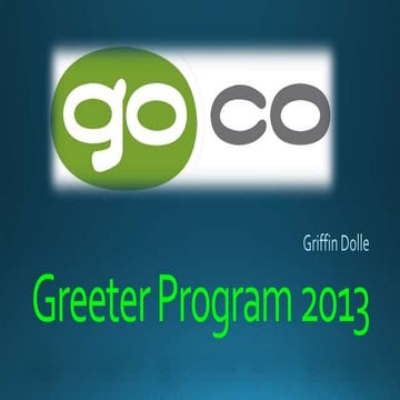 Greeter Program 2013 | PPTX
