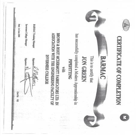 Apprenticeship Certificate | PDF