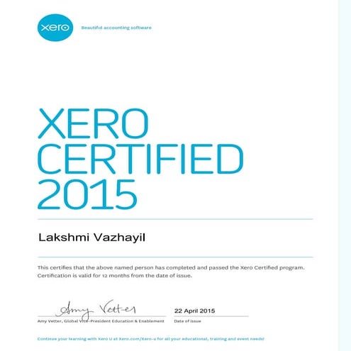 Xero certificate | PDF