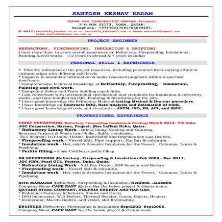 Santosh CV- New-Sup. | PDF