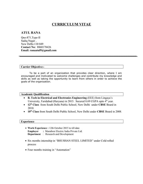 Junaid CV Elect | DOC