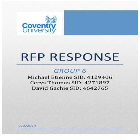 RFP Response - FINAL | PDF