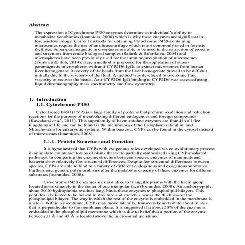 Sample Final Report_ Extraction of CYP microsomes | PDF