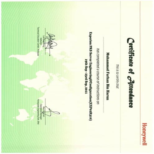 Honeywell's Training | PDF