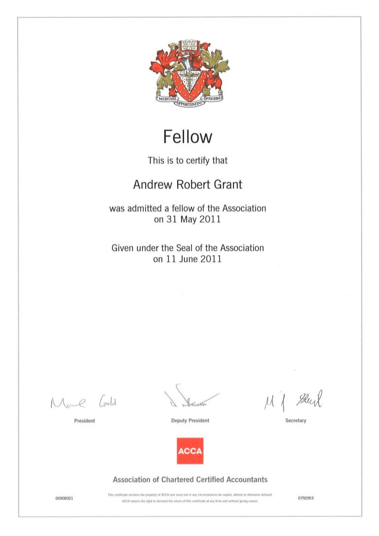 ACCA Fellowship Certificate acca-fellowship-certificate