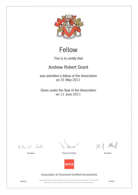 ACCA Membership Certificate | PDF