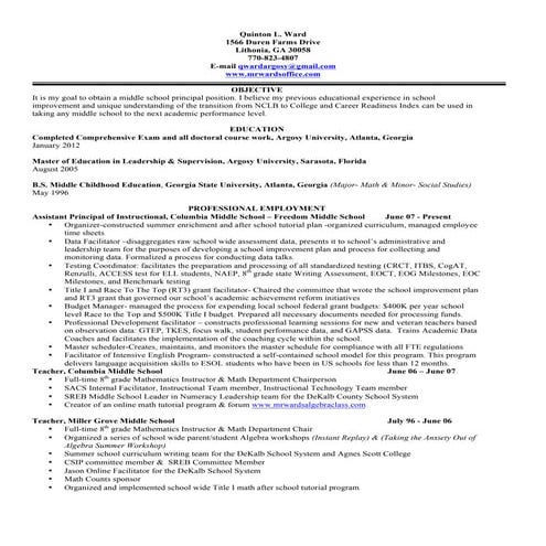 Quinton L Wards resume May 2015 | PDF